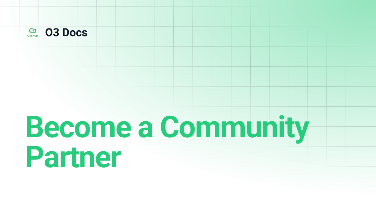Become a Community Partner | O3 Docs